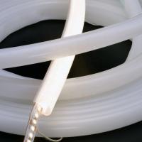 China White Curved Flexible Waterproof Silicone Diffuser LED Neon Light Guide Tube Strip for sale