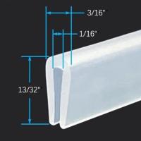 China Clear Rubber U Channel Edge Trim Customizable Size for Exceptional Sealing Performanc for sale