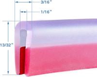 China Clear Rubber U Channel Edge Trim Customizable Size for Exceptional Sealing Performanc for sale