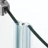 China Clear Swing Vertical Magnetic Glass to Glass Shower Door Seal for Inline Pvc Frameless Screen for sale