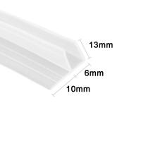 China Customizable Length 2M/PC or 2.5M/PC F-shaped PVC Shower Door Glass Seal for Bathroom for sale