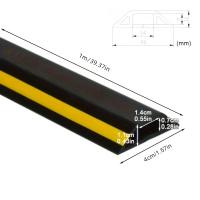 China EPDM Weatherproof Easy Cut Replacement Strip with Black Yellow Line Color for sale
