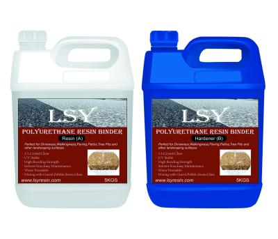 China LSY-2201 PU Resin Gravel Bonding Resin for Driveways Paving Walkingways Patios Tree Pits Paths for sale