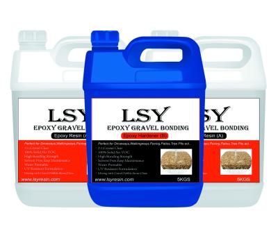 China LSY-2001 Epoxy Gravel Bonding Resin for Driveways Paving Walkingways Patios Tree Pits Paths for sale