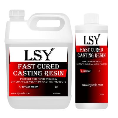 China LSY 3:1 Fast Cured Art & Craft Epoxy Casting Resin 1Gal Kit for sale