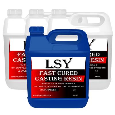 China LSY 3:1 Fast Cured Art & Craft Epoxy Casting Resin 20kgs Kit for sale