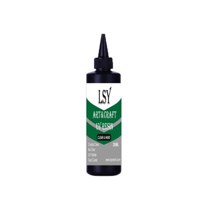 China LSY 250g/250ml Hard UV Resin DIY Fast Curing UV Clear Hard Resin Gel Art Resin Jewelry for sale