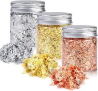 China LSY Gold Silver Copper Foil Flakes Metallic Leaf for Nails Painting Crafts Slime and Resin Jewelry Making for sale