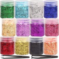 China LSY 42 Colors Gold Foil Gilding Flakes,Gold Foil Flakes for Resin,Metallic Flakes for Nails,Crafts,Home Decoration,Paint for sale