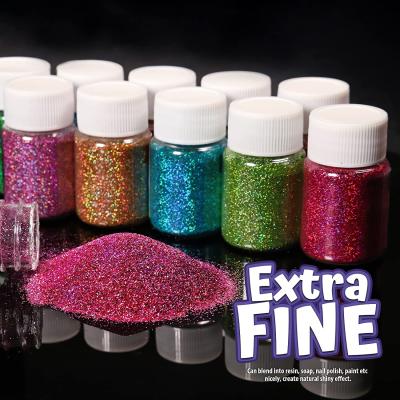China LSY Holographic Fine Glitter 54 Colors Extra Fine Resin Glitter Powder, Craft Glitter for Resin Jewelry Art Craft for sale