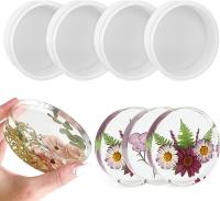 China LSY Deep Coaster Molds, Round Coaster Resin Molds, Small Coaster Silicone Molds for Resin Casting, for Flower Bouquet for sale