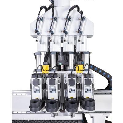 China Mdf Wood Router Cutting Carving Engraving Cnc Woodworking Machine four spindles atc cnc router for sale
