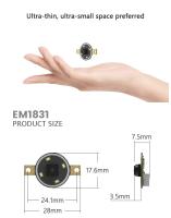 China EM1831 RS485 RS232 QR Code Lift Controller 2D Barcode Scanner Module 21mm Diameter 640x480 CMOS for sale