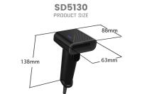 China SD5130 2D Wired Barcode Scanner with 4mil Resolution and 500 Scans/Second Speed for Retail and Industrial Use for sale