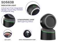 China SD5638 2D Barcode Scanner with PDF417 QR Code Reader 640x480 CMOS Sensor USB Interface for Supermarket License Scanning for sale