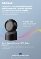 China SD5637 USB Wired Barcode Scanner with 640x480 CMOS Sensor and 360° Omnidirectional Scanning for Retail POS Systems for sale