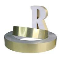 China 50m 100m Length Aluminium Trim Cap Roll Bronze Channelume Signage for sale