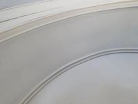 China 76MM Aluminum Trim Cap White Color With Reflective Finish For Exquisite Edging for sale