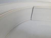 China White Color Channel Letter Trim Cap With Aluminum Hardness 70MM 76MM 93MM for sale