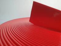 China Red Aluminum Rubber Trim Cap With Brushed Surface For Signage Applications for sale