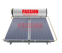 China 300L Integrated Pressure Solar Water Heater with Blue Titanium Flat Collector for sale