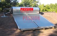 China 300L Integrated Pressure Solar Water Heater with Blue Titanium Flat Collector for sale