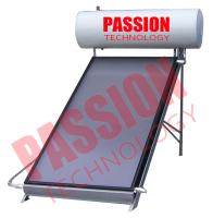 China 200L Integrated Non Pressurized Solar Water Heater Blue Titanium Flat Collector for sale
