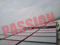 China Blue Titanium Flat Plate Solar Collector Pressurized Heating Panel for sale