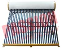 China Non Pressurized Thermal Solar Water Heater Vacuum Tube Enamel White Color for sale