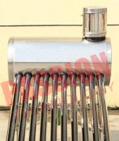 China Customized Color Vacuum Tube Solar Water Heater 5 / 8 / 15L Feeding Tank for sale