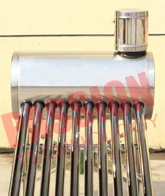 China Customized Color Vacuum Tube Solar Water Heater 5 / 8 / 15L Feeding Tank for sale