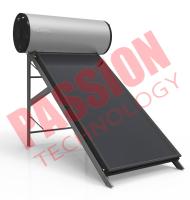 China Silver Fluorocarbon Type Flat Plate Solar Water Heater 150 Liter Black Chrome for sale
