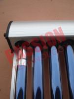 China Glass Wool Heat Pipe Solar Collector 24mm Copper Condenser Flat Roof for sale