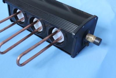 China Black Coating 10 Tube Solar Collector , U Pipe Solar Water Collector for sale