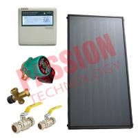 China Hot Water Heating Flat Plate Solar Collector Blue Titanium Absorber Coating for sale