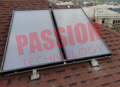 China Laser Welding Solar Thermal Flat Plate Collectors With Black Chrome Coating Absorber for sale