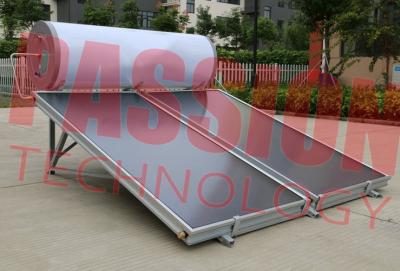 China 150L Solar Panel Hot Water Heater , Solar Assisted Water Heater Blue Titanium for sale