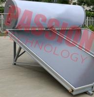 China 150L Solar Panel Hot Water Heater , Solar Assisted Water Heater Blue Titanium for sale