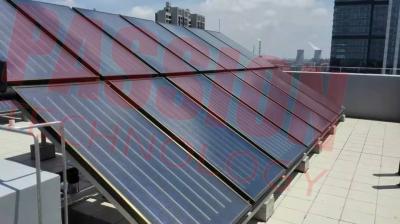 China Natural Circulation Blue Titanium Flat Panel Solar Collector With Copper Connector for sale