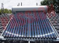 China Integrated Pressurized Rooftop Solar Water Heater Silver Steel Outer Tank for sale