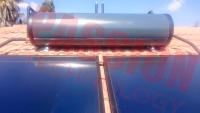 China Integrated Colored Steel Blue Titanium Flat Panel Solar Water Heater For Pitched Roof for sale