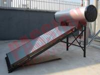 China Integrated Colored Steel Blue Titanium Flat Panel Solar Water Heater For Pitched Roof for sale
