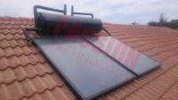 China Integrated Pressurized Solar Water Heater Blue Titanium Coating Flat Plate Solar Collector for sale