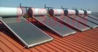 China 100L 250L Solar Panel Hot Water Heater , Solar Assisted Water Heater Blue Titanium for sale