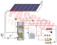 China Integrated Pressurized Flat Plate Collector Rooftop Hot Water Heater Full Copper Aluminum Sheet for sale
