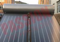 China Compact Swimming Pool Solar Powered Hot Water Heater Flat Plate Blue Film Coating Solar Collector for sale
