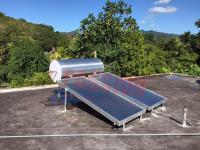 China Simple Solar Hot Water Heater System Thermosyphon Blue Titanium Solar Collector for sale