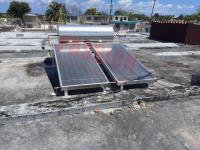 China 250 L Thermosyphon Blue Titanium Solar Home Heating System With Stainless Steel Bracket for sale