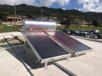 China Pressured Household Flat Plate Solar Water Heater Blue Titanium Coating Flat Collector for sale