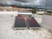 China 250L Pressurized Blue Titanium Solar Thermal Water Heater With Stainless Steel Bracket for sale